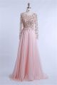 Beautiful Sweetheart Long Lilac Tulle Applique Beaded Prom Dress